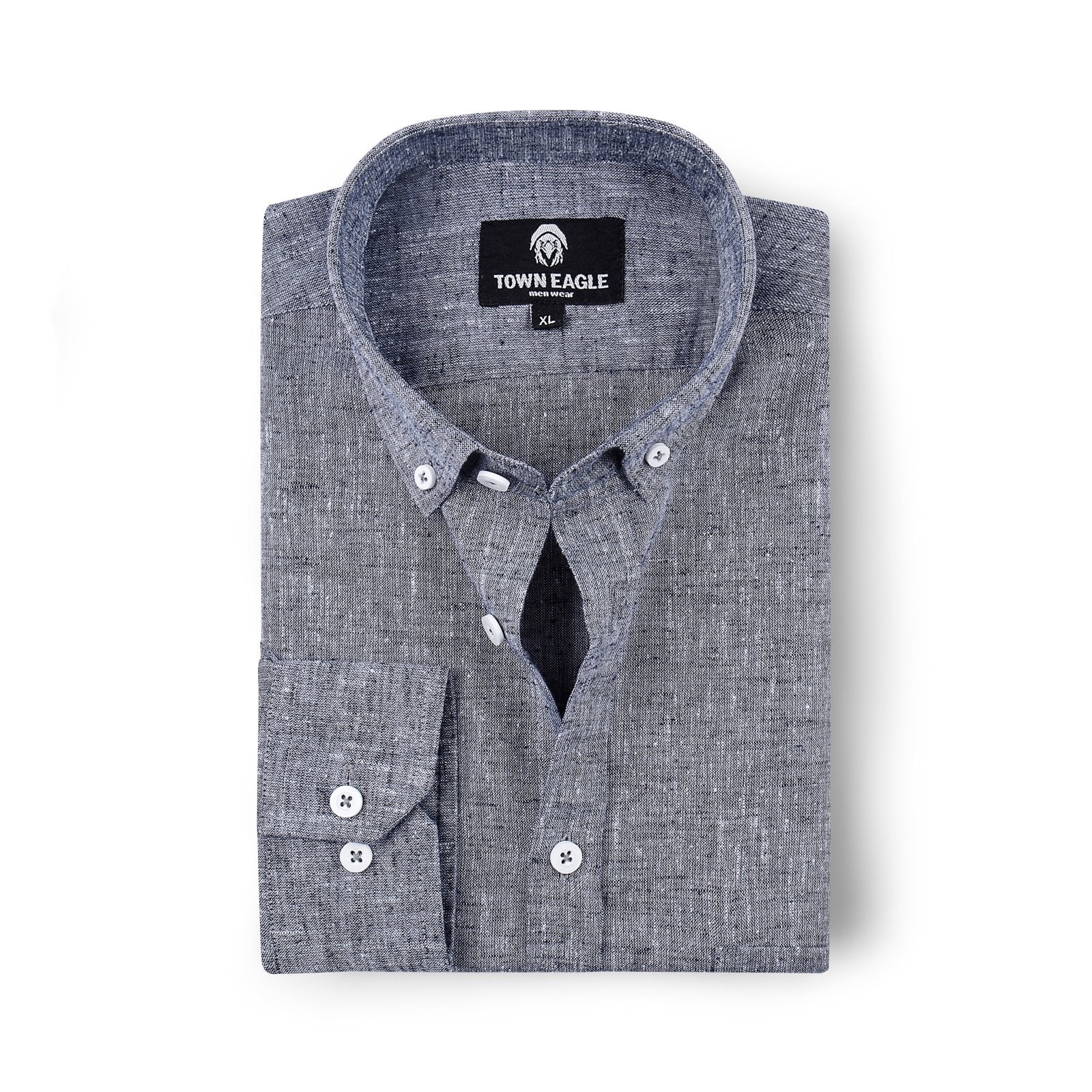 قميص رجالي كتان - كحلي - QA-250 – Town Eagle